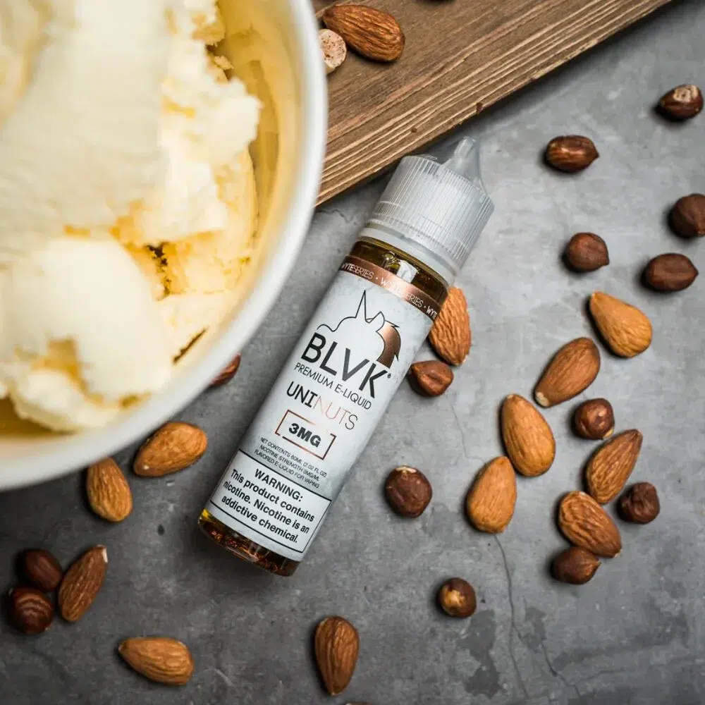 جوس بی ال وی کی بستنی وانیلی با آجیل BLVK UNI NUTS - دکتر ویپاد